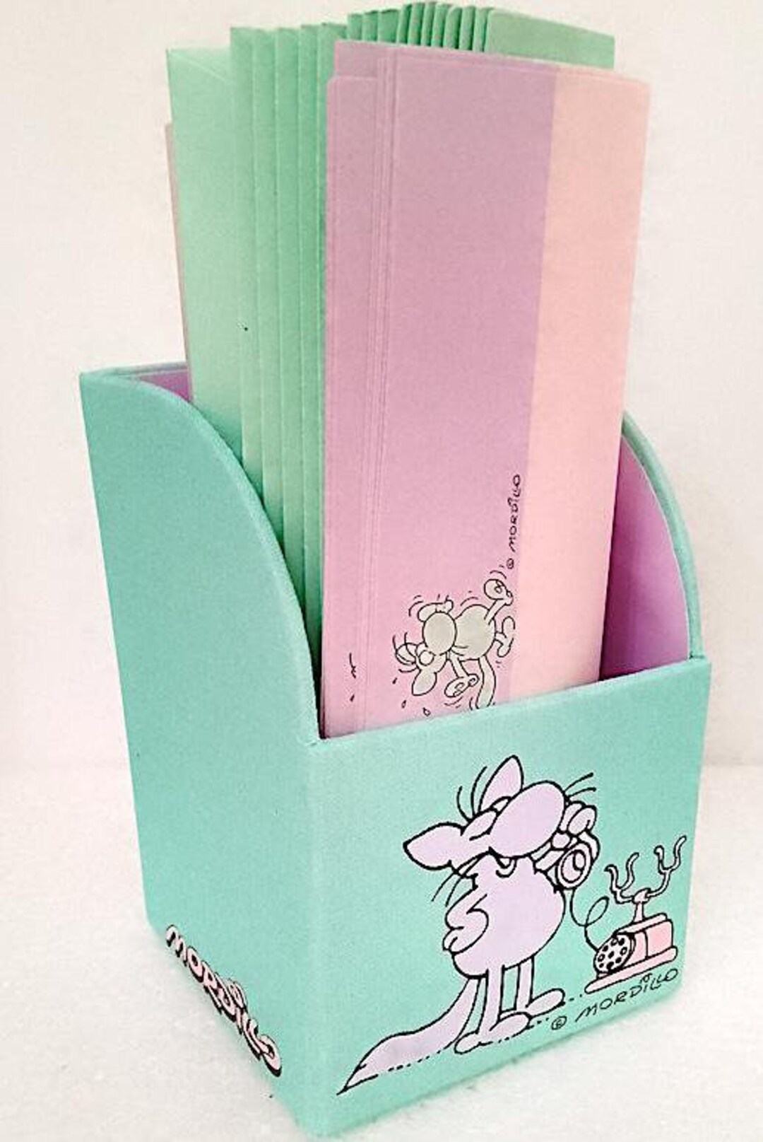 MORDILLO 1988 Oli Verlag Mondadori CAT Pen Stand Stationery Letter Set ...