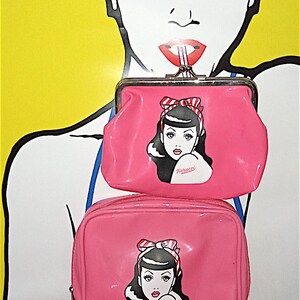 FIORUCCI 90s Italy Super Cute Pink Duo Money Wallet Clip + Clutch Pin ...