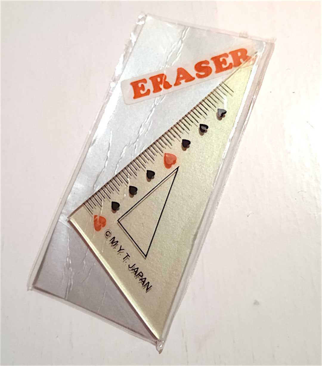 TRIANGLE RULER Team Ruler 80s Myt Japan Eraser Rubber Rubber Rubber ...