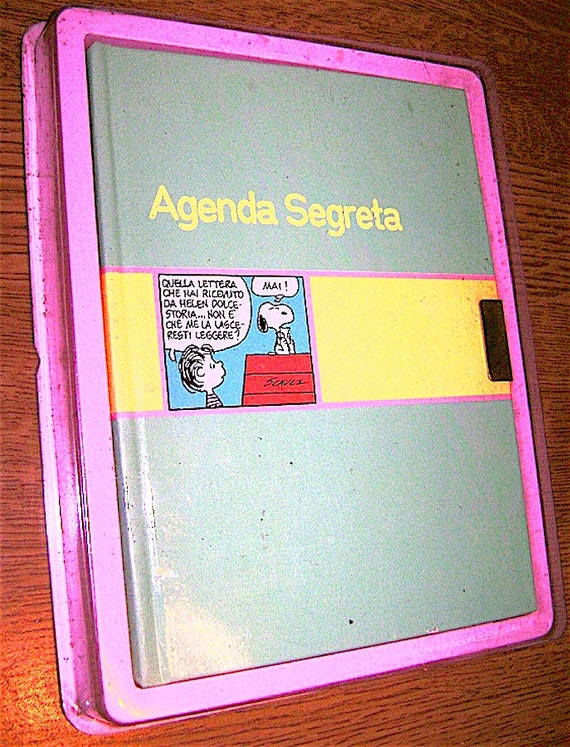 SNOOPY Peanuts 80s Mondadori Italy 12 Months Diary Organiser | Etsy