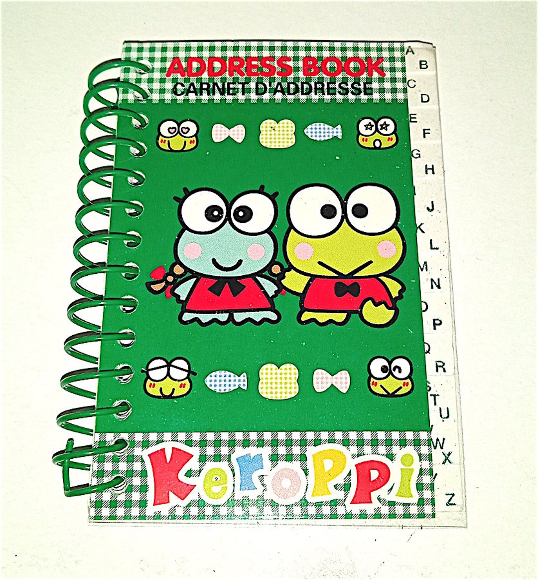 KEROPPI Frog 2000 Sanrio Japan Pocket Address Book Mint Pocket Address ...