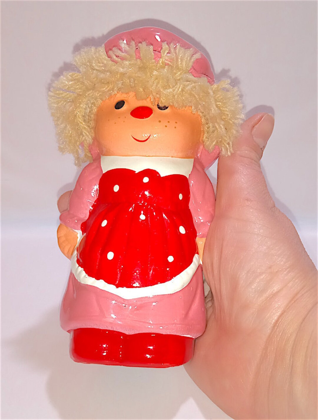 Muñeca de alcancía tipo vintage crock spumone 80s banco de monedas de ...