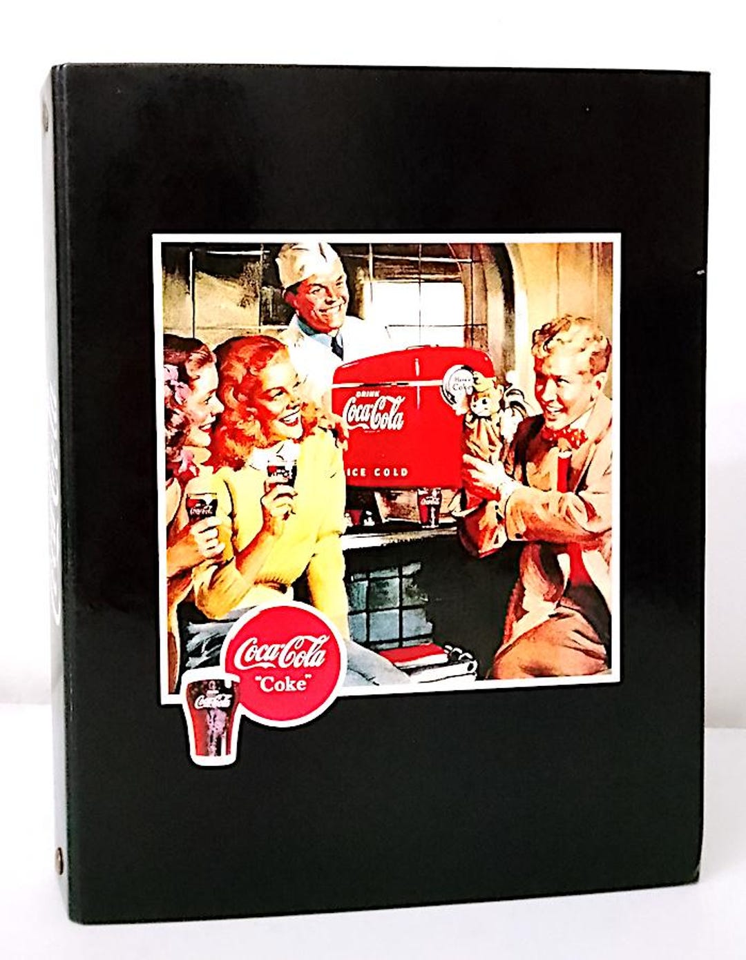 COCA COLA 80s Italy Ring Binder Cover With Metal Rings Notebook School ...