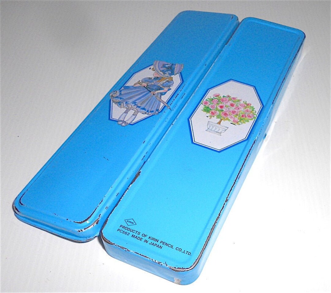 KIRIN PENCIL 70s Japan Vintage Tin Pencil Case - Used Tin Case ...