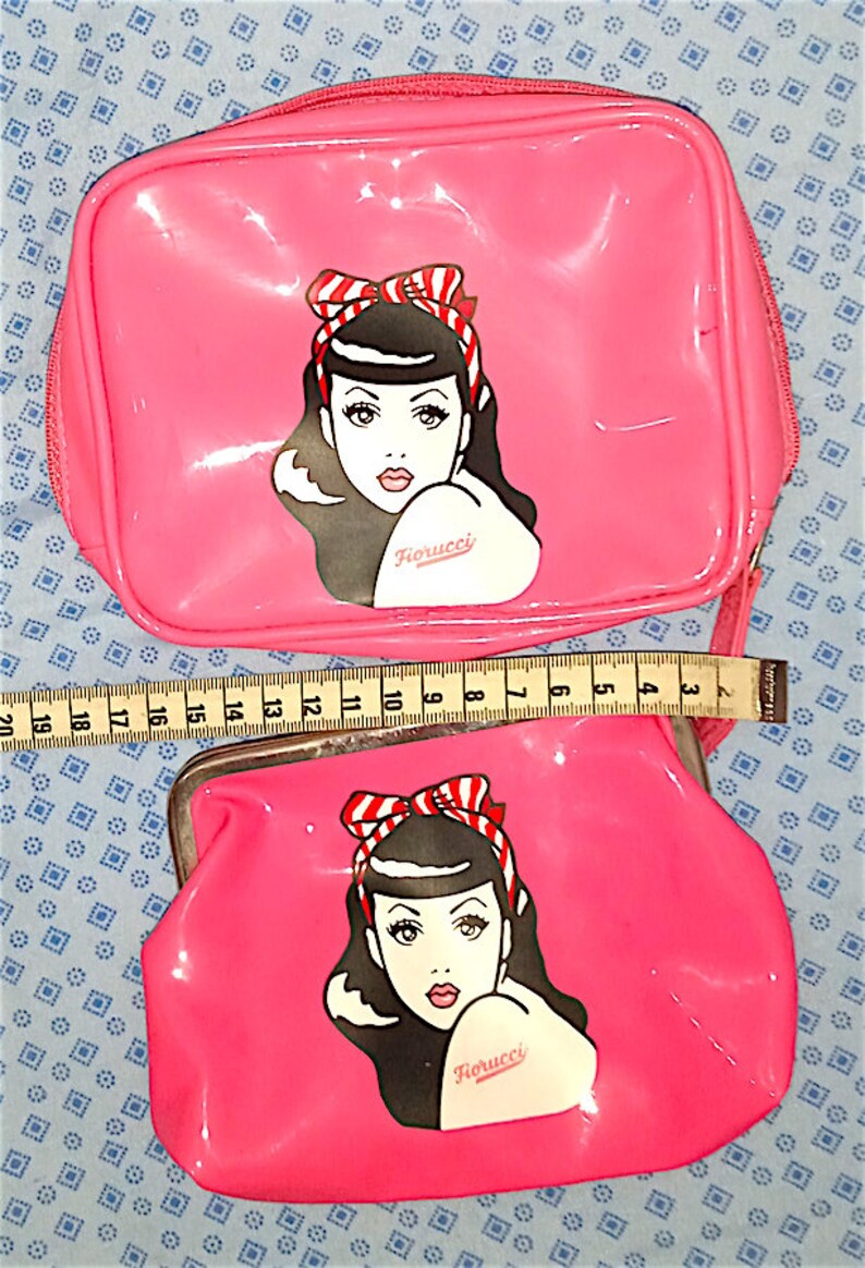 FIORUCCI 90s Italy Super Cute Pink Duo Money Wallet Clip + Clutch Pin ...