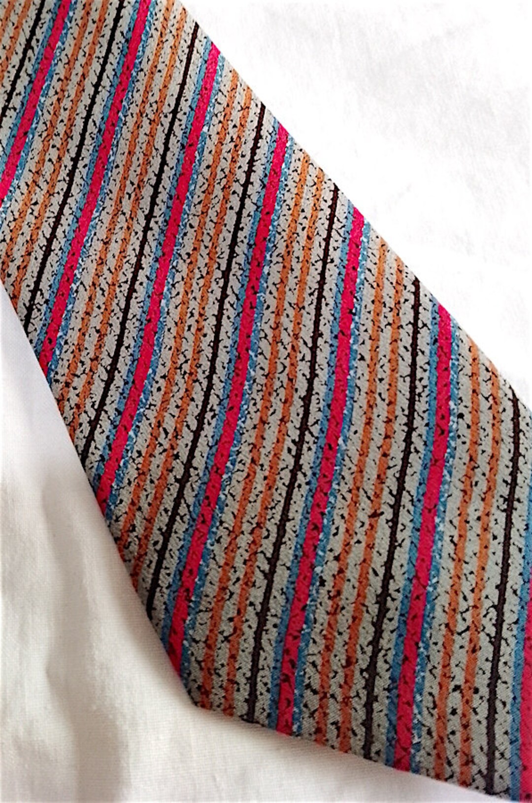 MISSONI 80s Italy Vintage Reginald Lines Silk Tie Fashion Elegant ...