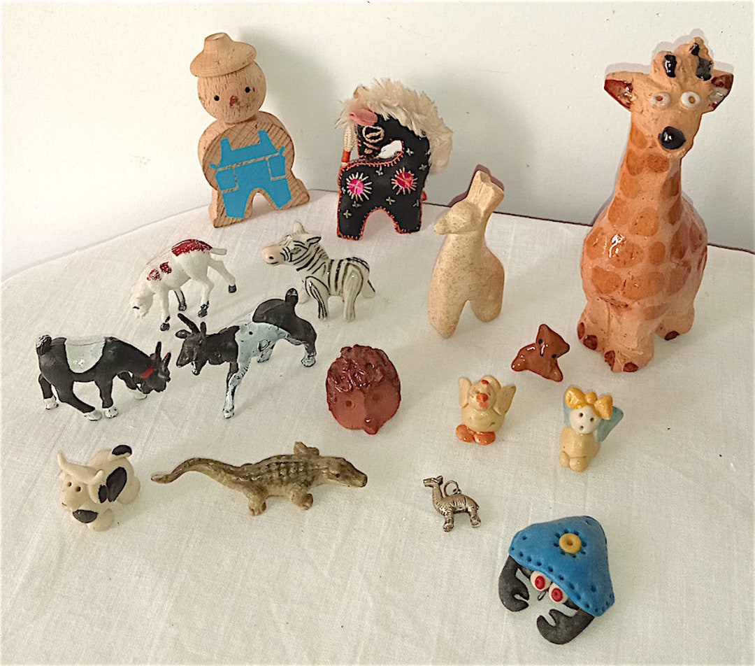ZOO -CIRCUS - ANIMALS Small Animals 80s Lot 16 Miniatures Mix Souvenir ...