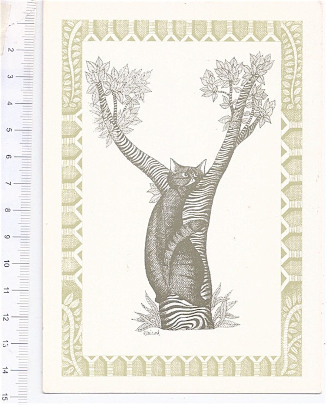 EVELYN NICOD Cat Lettering Alphabet of Cats 1991 La Gatteria Italy Postcard Postcard Y - Etsy