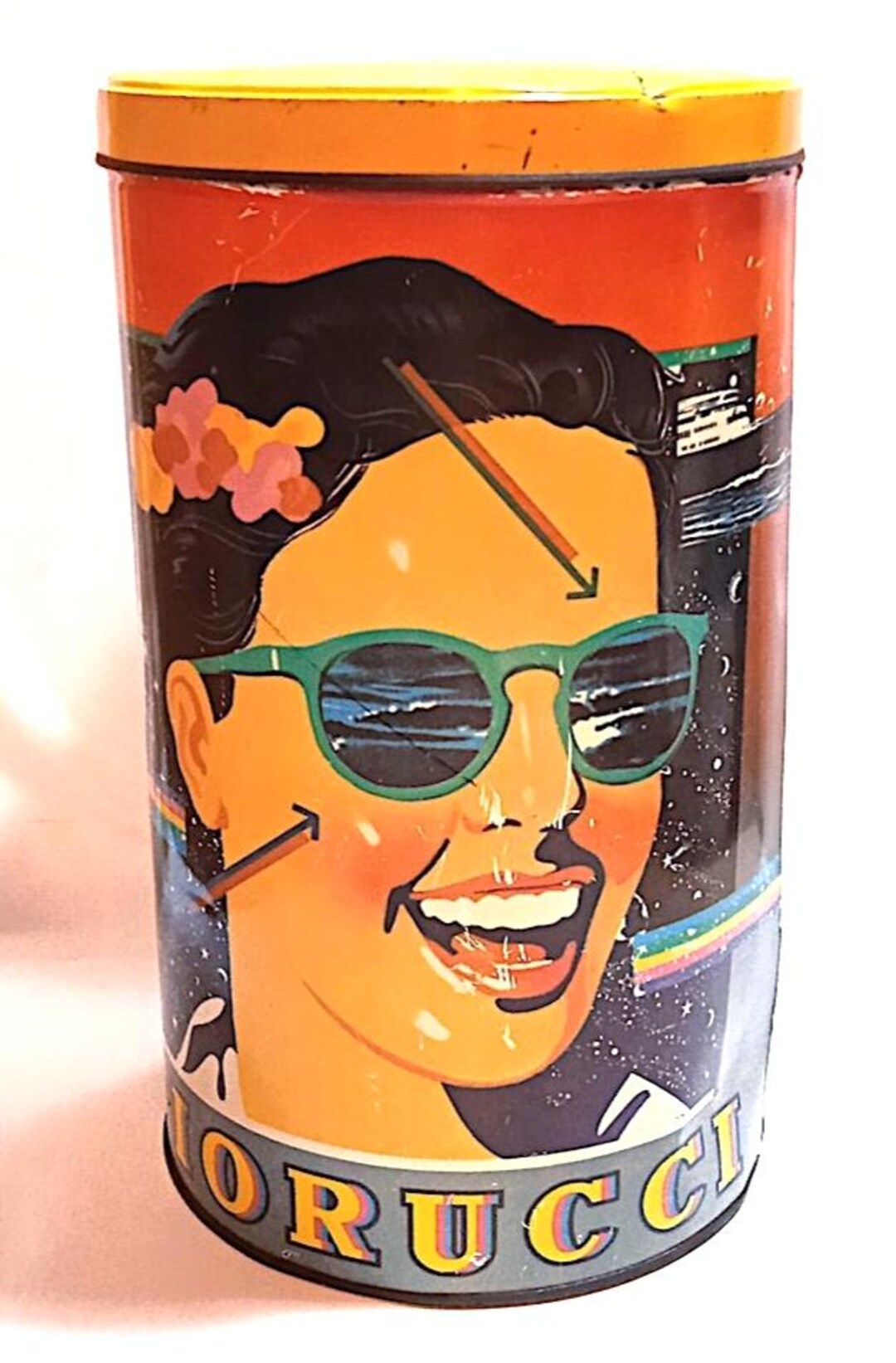 FIORUCCI 80s Italy Vintage Rare Maxi Tin Can Display Box Beautiful ...