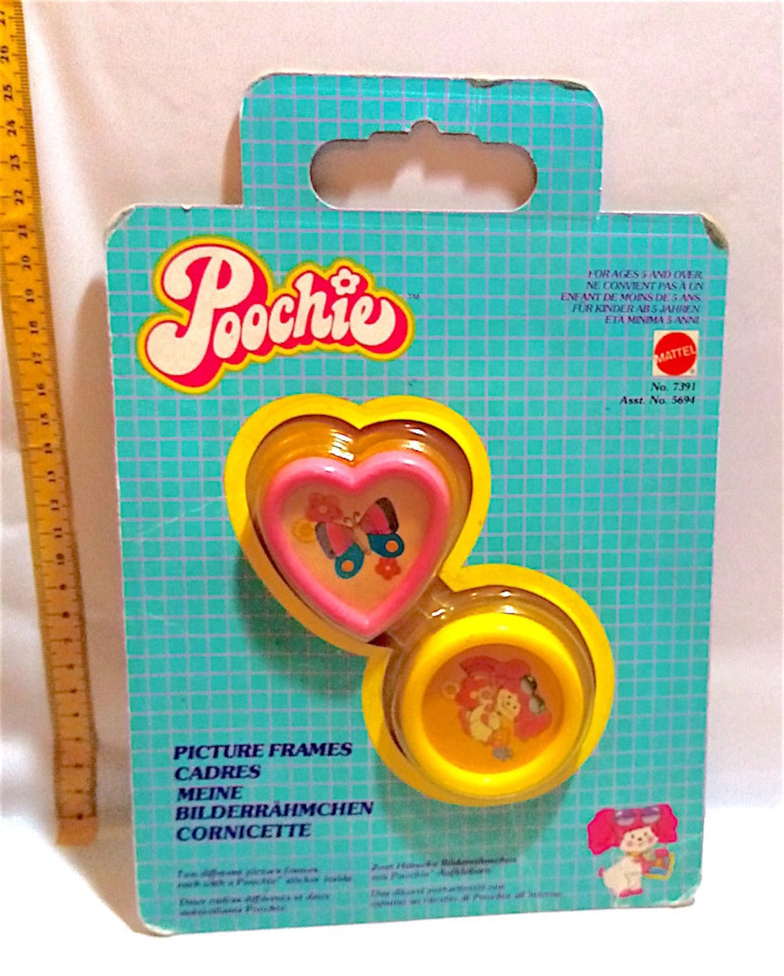 POOCHIE 1986 Mattel italy set 2 mini frames for plastic | Etsy
