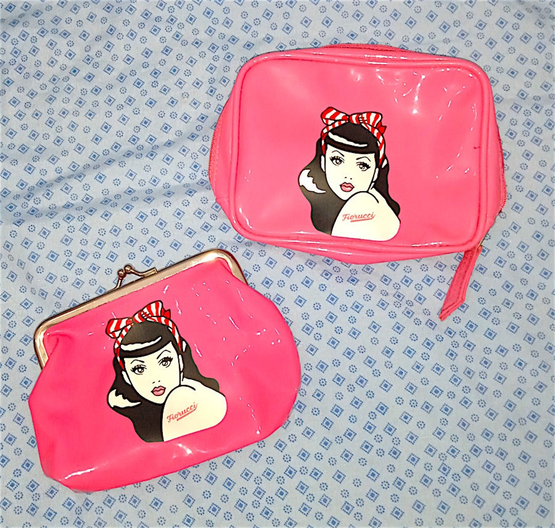 FIORUCCI 90s Italy Super Cute Pink Duo Money Wallet Clip Pochette Pin ...