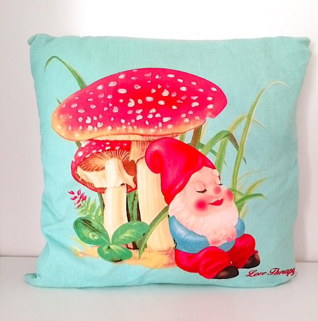 FIORUCCI 2000s Bassetti Italy Love Therapy Gnome Mushroom Soft Pillow ...