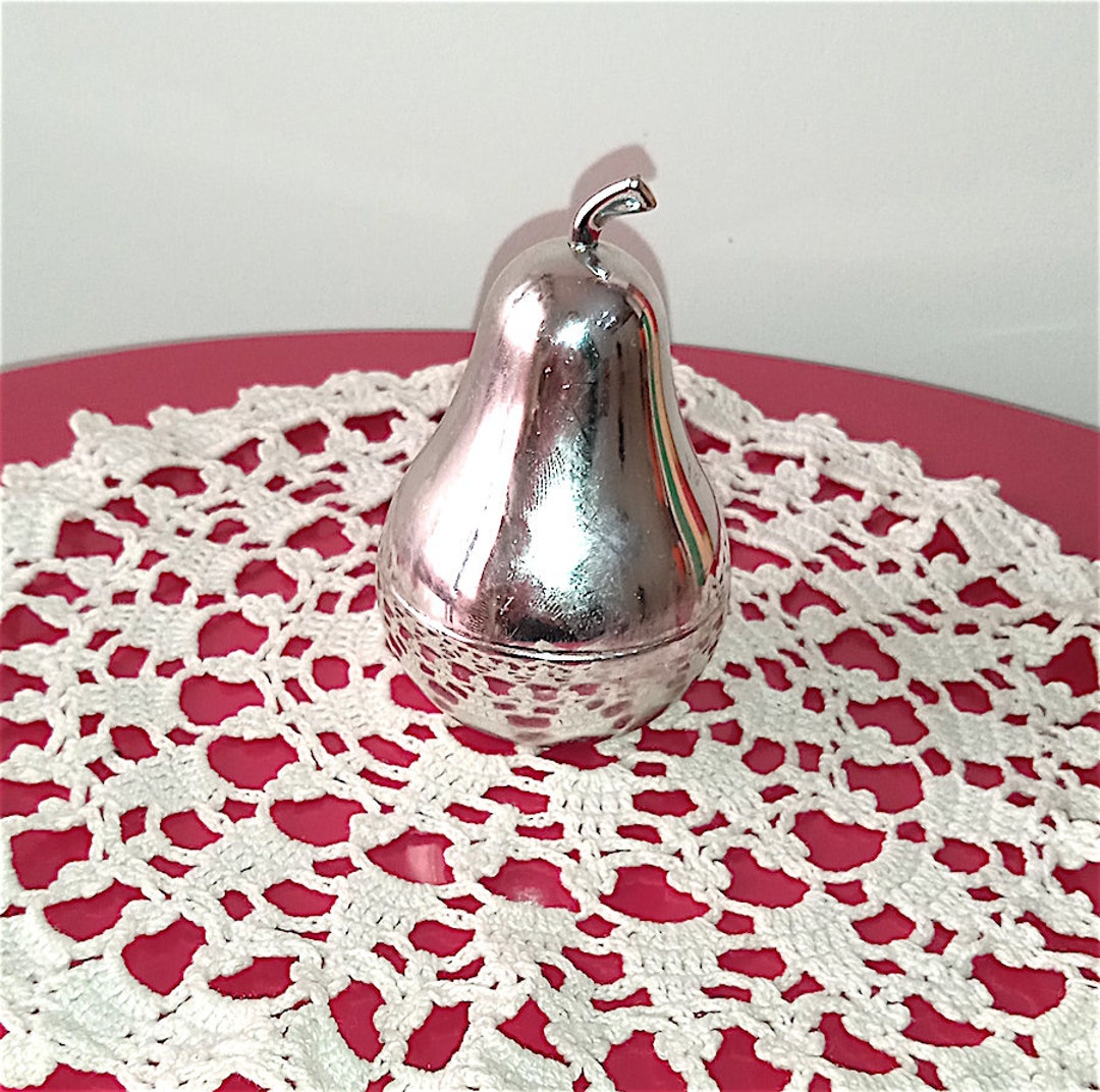 AVON 70s Emprise Ultra Perfumed Cream in a Kawaii Pear-shaped Silver ...
