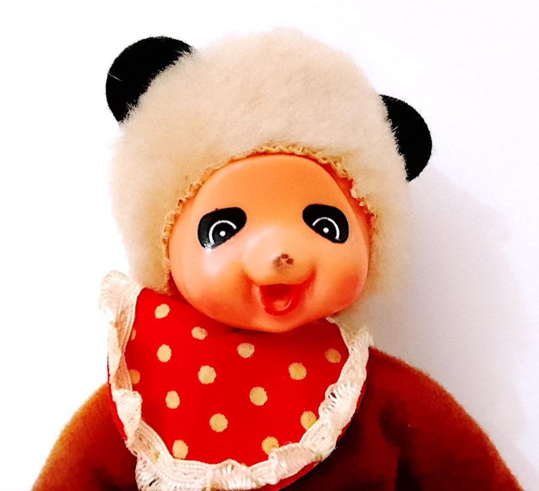 MONCICCI' Monchichi Monchici Ko PANDA 80s Puppet Doll Soft Puppet Doll ...