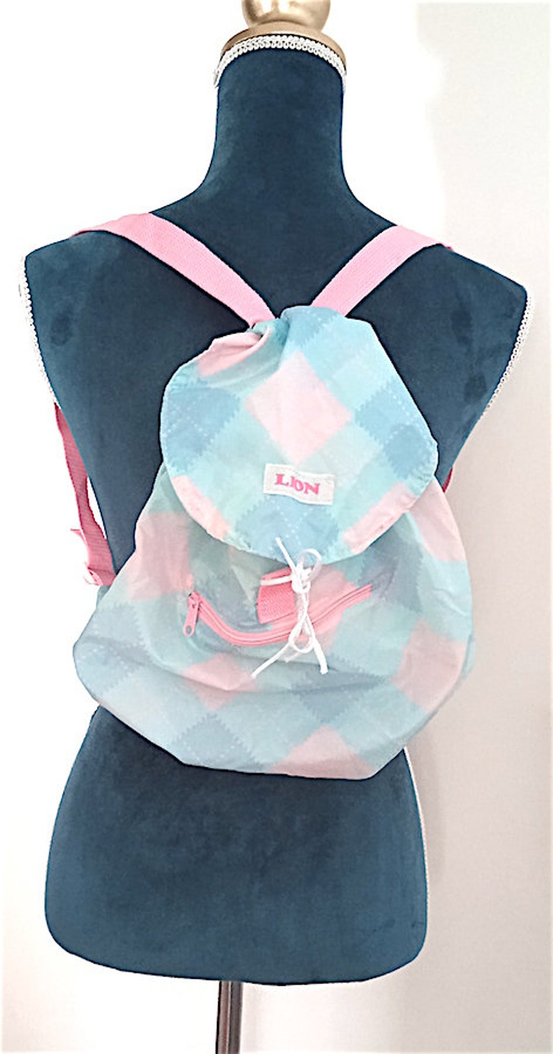 Lion 80s Taiwan Backpack Backpack Super Pastel Kawaii Tartan Delicious ...