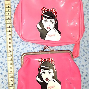 FIORUCCI 90s Italy Super Cute Pink Duo Money Wallet Clip + Clutch Pin ...