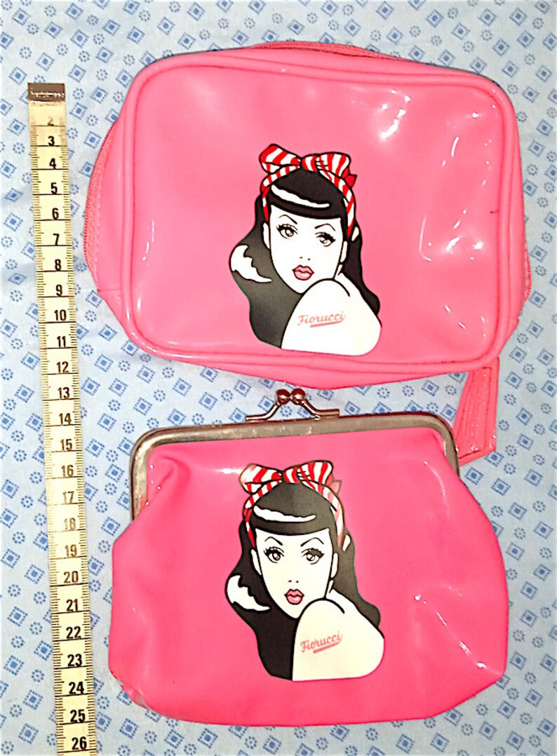 FIORUCCI 90s Italy Super Cute Pink Duo Money Wallet Clip + Clutch Pin ...