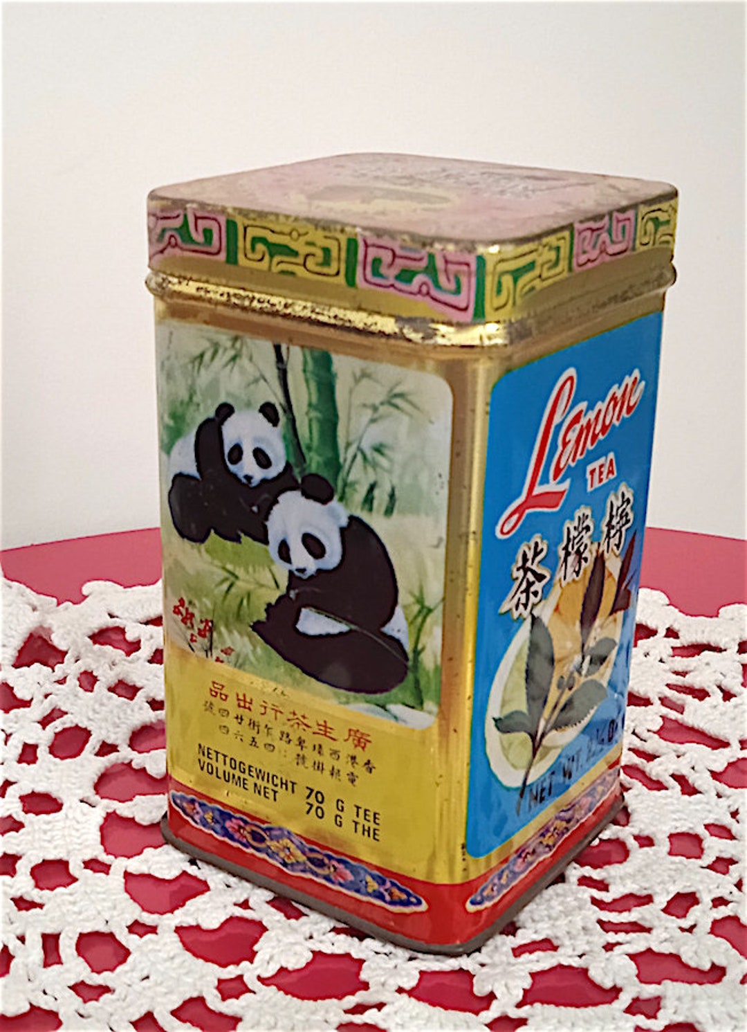 LEMON TEA 70s Kwong Sang Tea Hong Kong Tiny Tin Box - Scatola Piccola ...