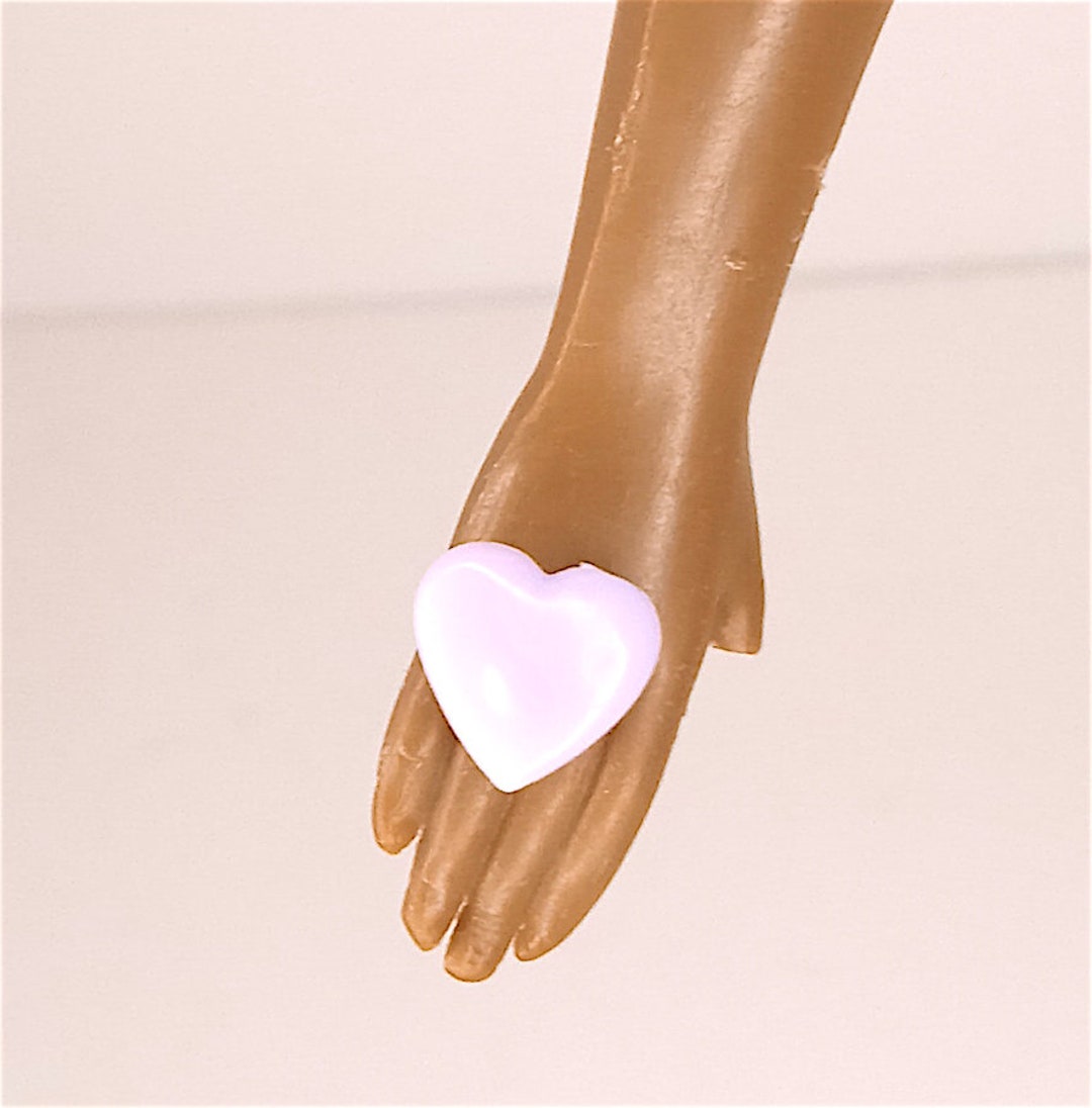 BARBIE 2000s Mattel Original Very Light Purple Lilac Heart Ring ...