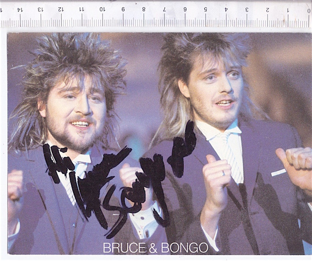 BRUCE AND BONGO 80s Signed Promo Card Geil Original - Etsy