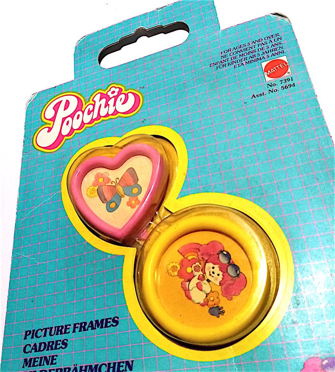 POOCHIE 1986 Mattel Italy Set 2 Mini Frames for Plastic Photographs Set ...