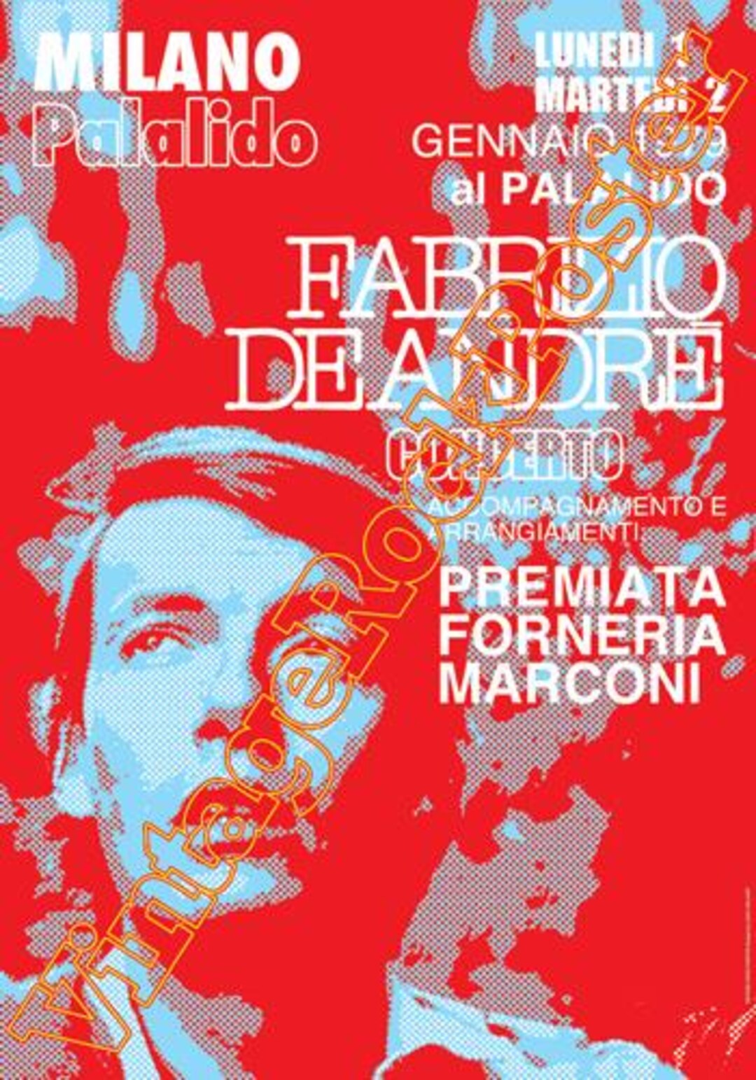 FABRIZIO DE ANDRE' Concert Poster! - Etsy