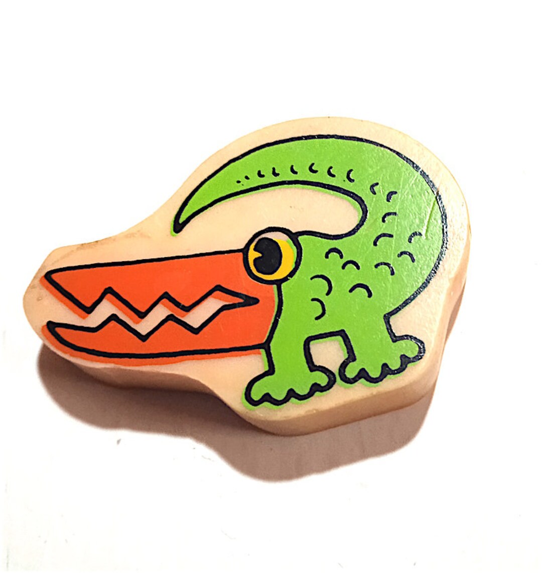 CROCODILE Crocodile 80s Taiwan Eraser Rubber Radiergummi - Etsy