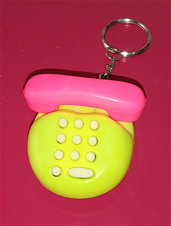 TELEPHONE - TELEPHONE neon 80s lovely keychain Taiwan… - Gem