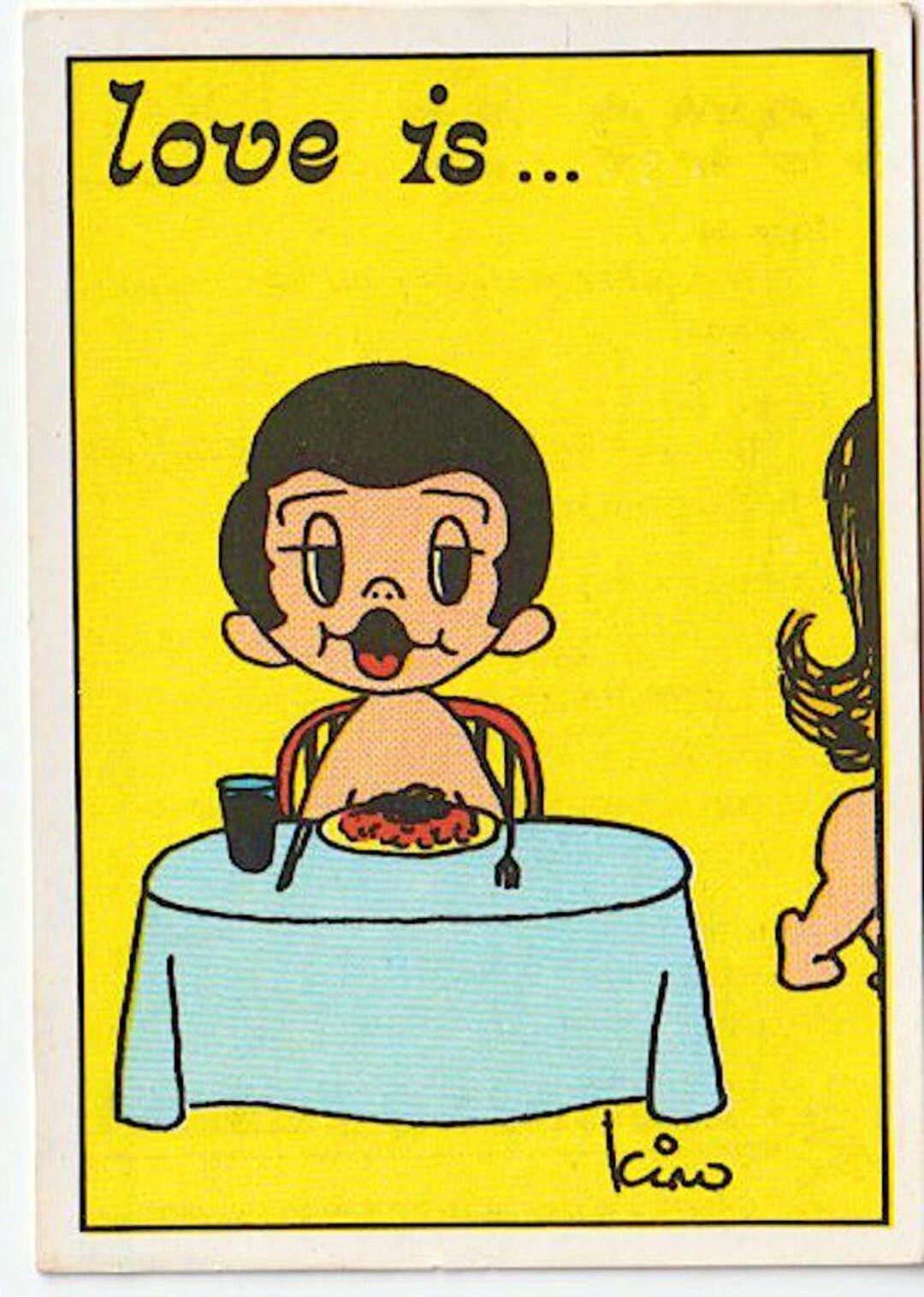 LOVE IS ... AMORE E' by Kim Casali 1975 Panini Italy Sticker Figurine N ...