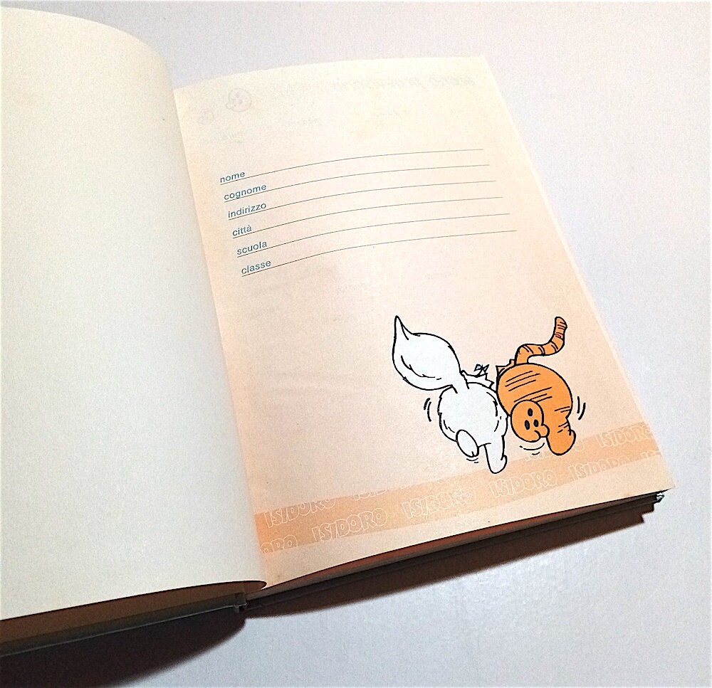 ISIDORO Heathcliff 1985 Cartorama Italy School Diary | Etsy