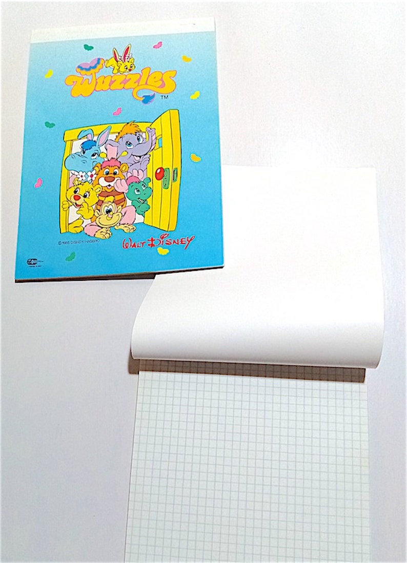 WUZZLES Walt Disney 1985 TC Cartorama Italy Memo Pad Notes | Etsy