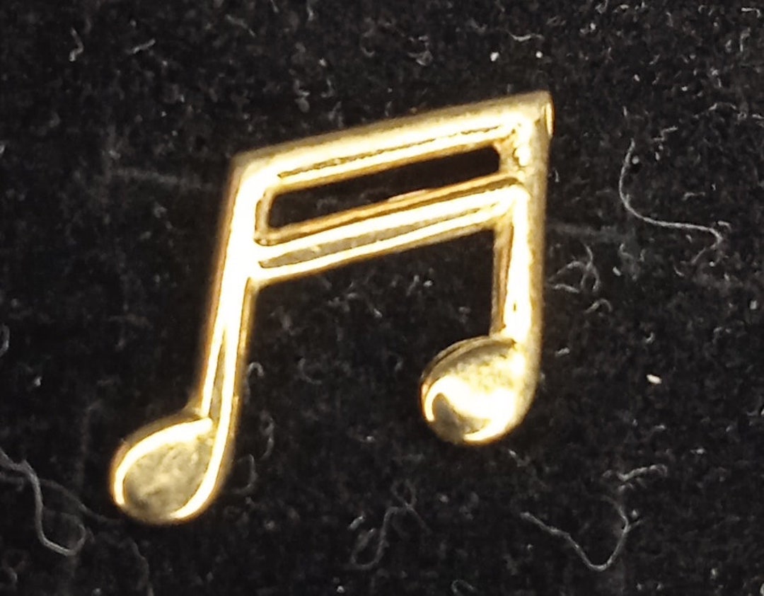 MUSICAL NOTE 90s Mini Pin Badge Golden Excellent Mini Golden - Etsy