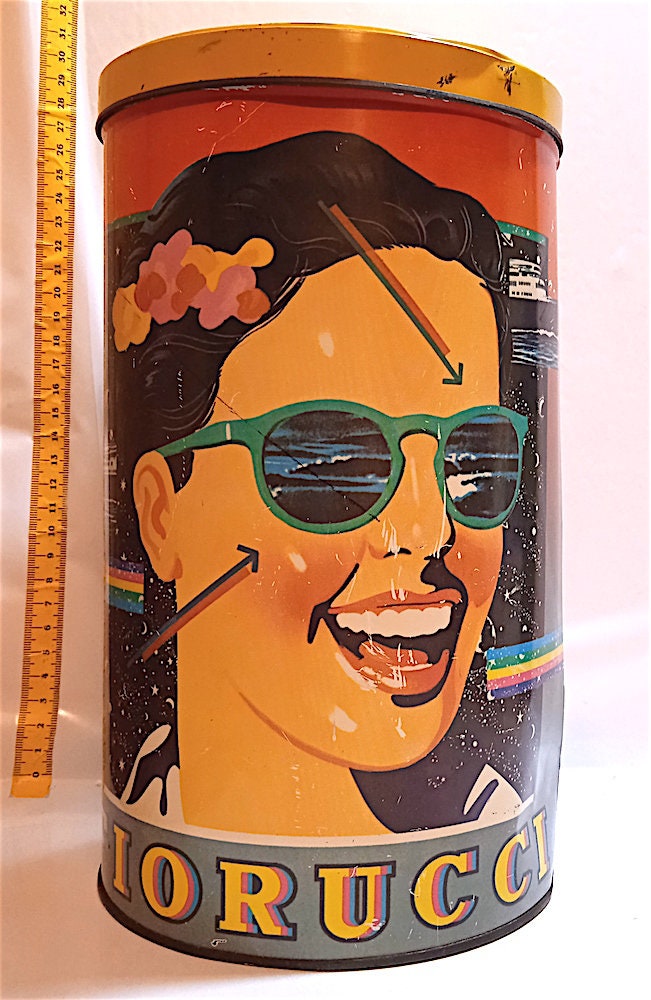 FIORUCCI 80s italy vintage rare maxi tin can display box | Etsy