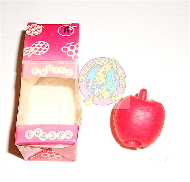 FRUITS ERASER 80s Japan Radiergummi Rubber Rubber Box Apple - Etsy