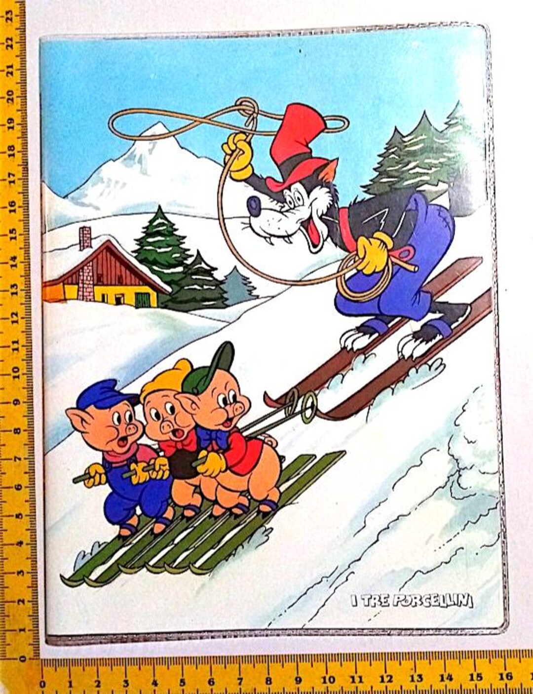 The Three Little Pigs 70s Disney Bazzana Italy Notebook Cover - Cover ...