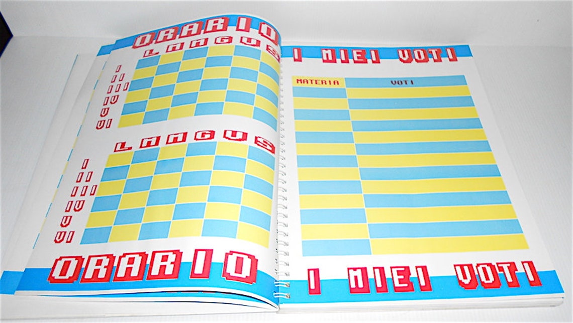 FIORUCCI 1985 Amz Italy School MAXI Diary Diario Scuola Mint - Etsy