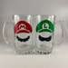 Super Mario Bros Nintendo Wine Glass Mario Luigi Super - Etsy Canada