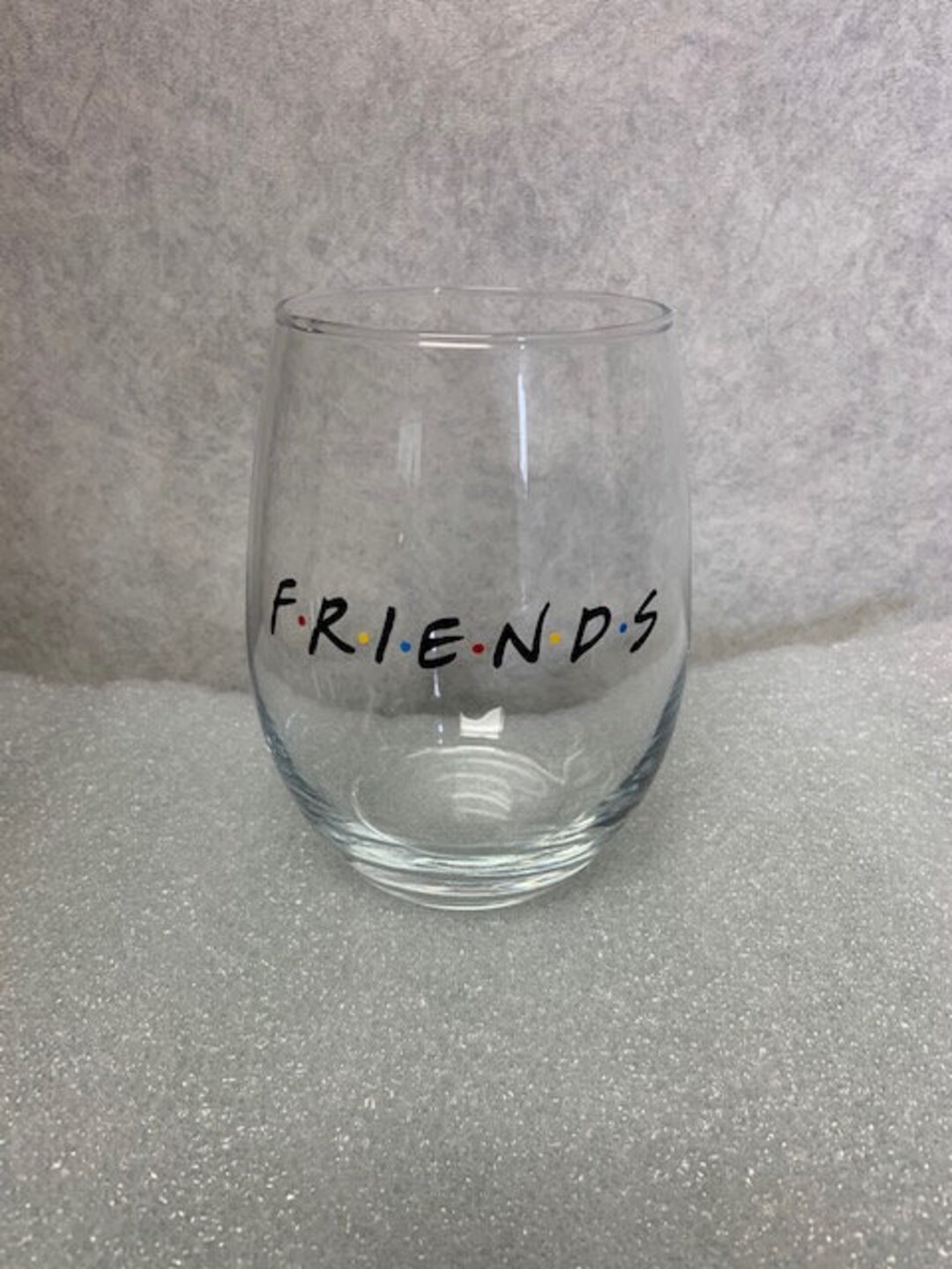 Friends Logo Wine Glass / Stemless Wine Glass / TV Show / Ross - Etsy