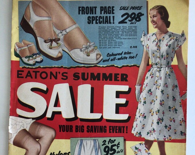 Vintage 1952 Eaton’s Summer Catalogue, Large Midcentury Retail ...