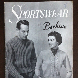 Vintage 1940’s Beehive Knitting Pattern Book, No. 69, Sportswear - Etsy
