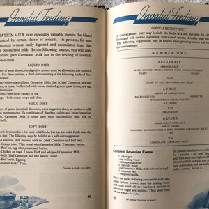 Vintage 1943 Carnation Cookbook by Mary Blake, Advertising Recipe ...