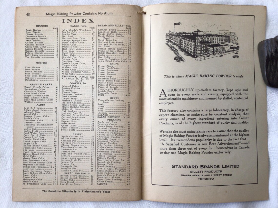 Presto! the Magic Cook Book, Antique Recipe Booklet, Published by ...