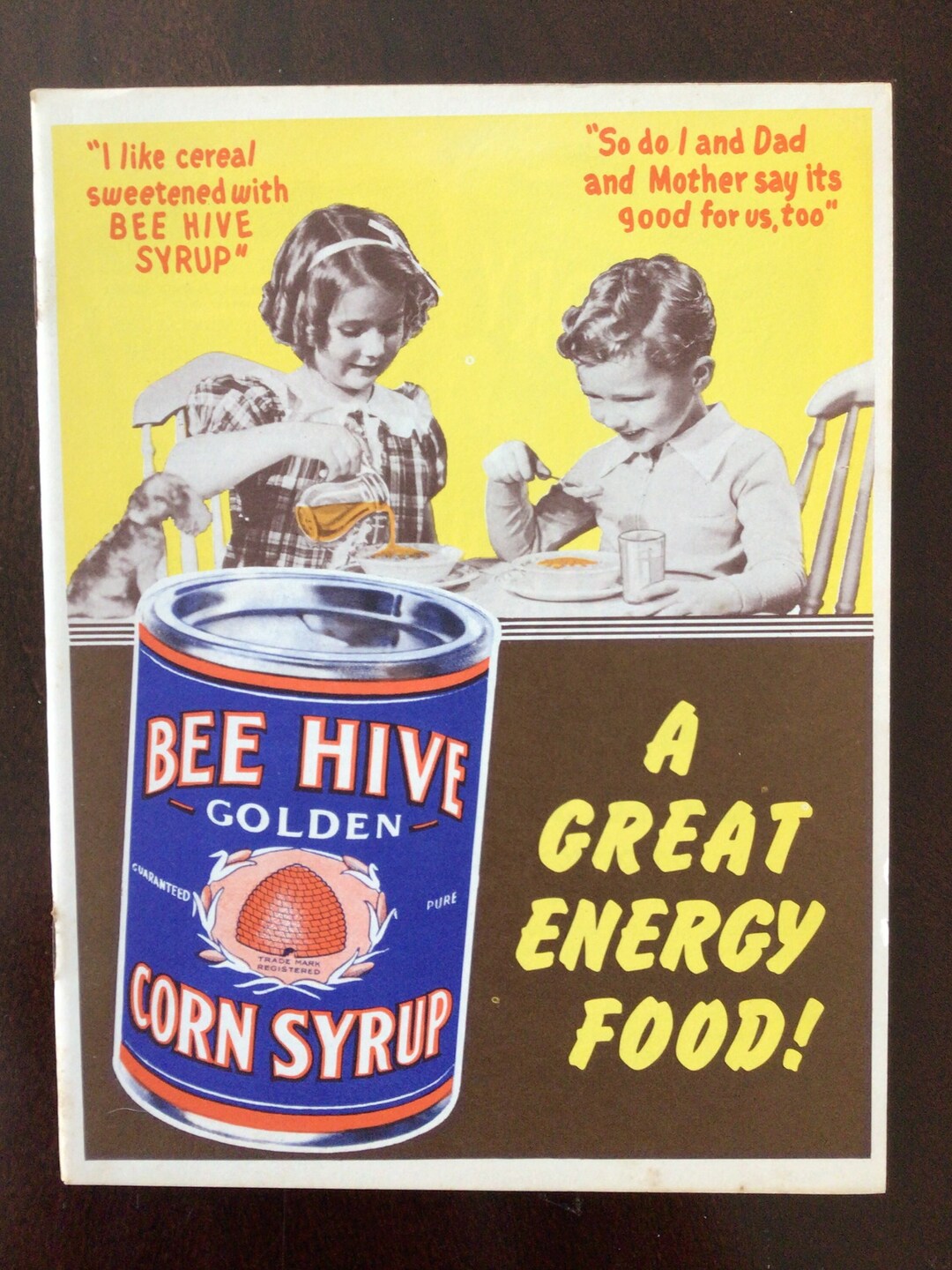 Vintage Bee Hive Corn Syrup Notebook, 1940’s Advertising, Unused Lined ...