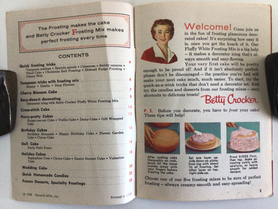 Betty Crocker’s Frosting Secrets, Fun With Frostings Vintage Recipe ...