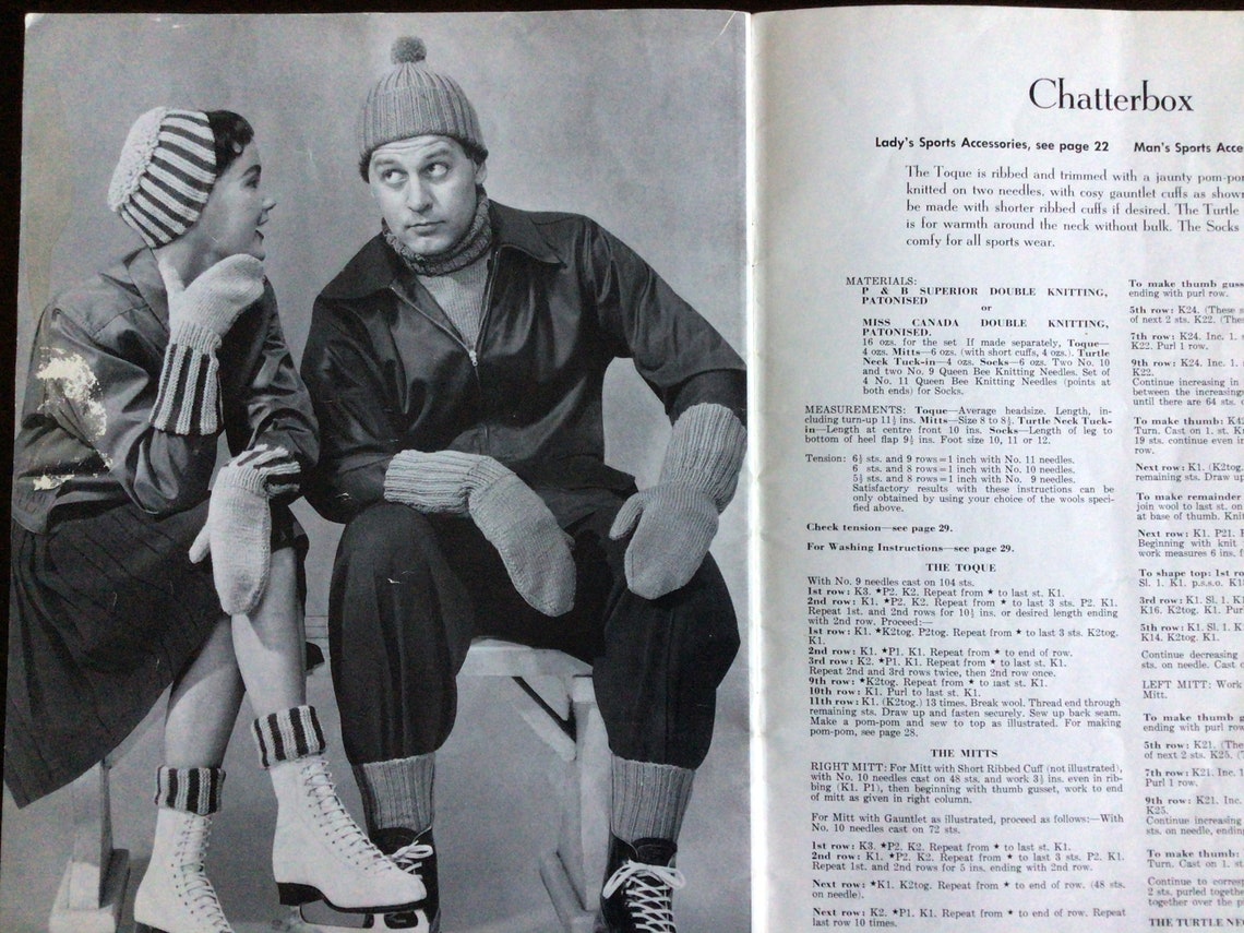 Vintage 1940’s Beehive Knitting Pattern Book, No. 69, Sportswear - Etsy