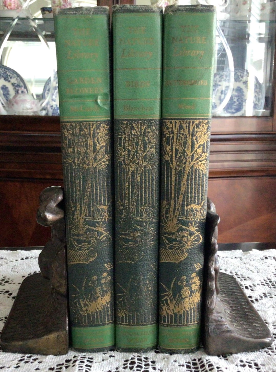 Vintage the Nature Library Book Set, Butterflies, Birds, Garden Flowers ...