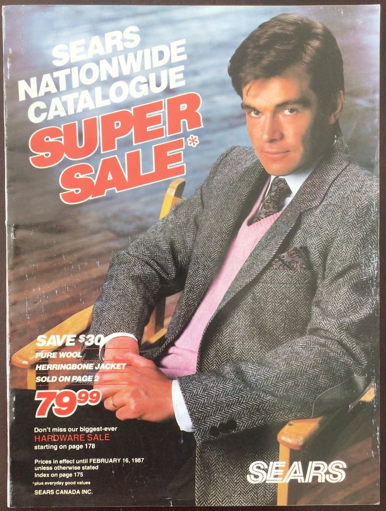 Vintage 1986 Sears Catalogue, Fashion, Furniture, Appliances, Linens ...