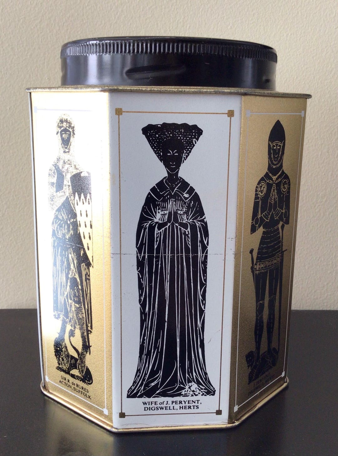 Vintage English Tea Tin, Medieval Knights and Ladies, C. 1960’s ...