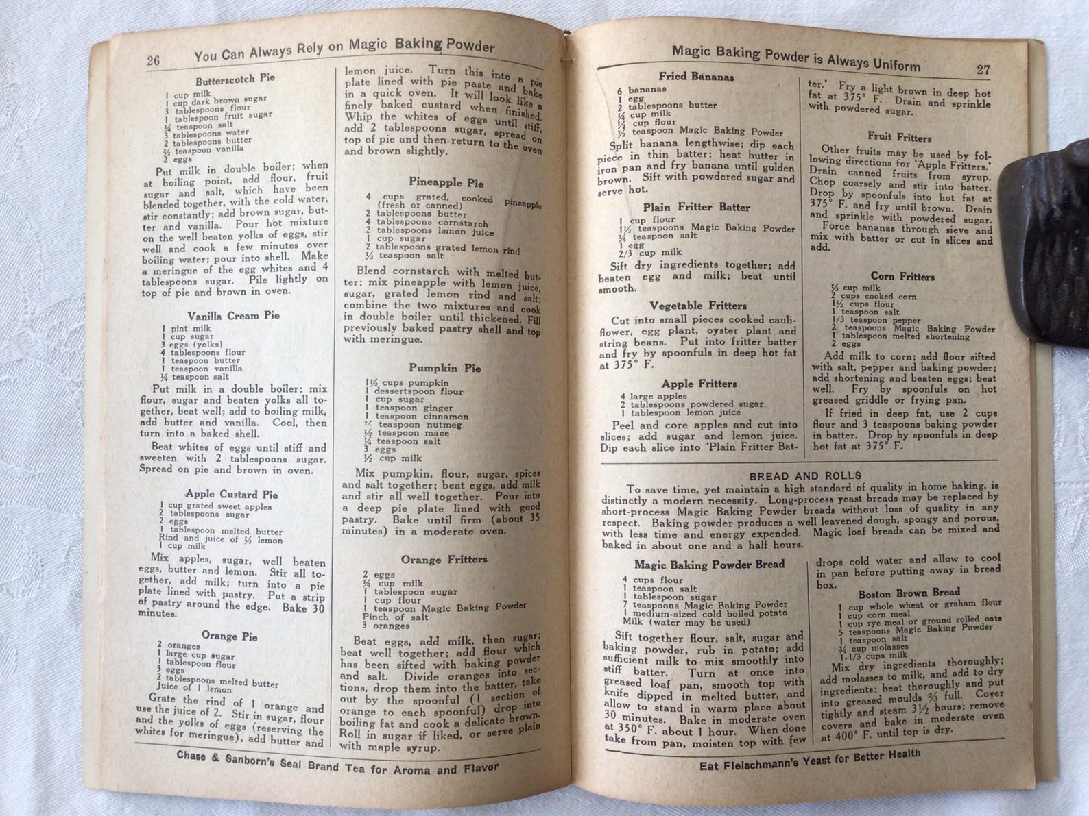 Presto! the Magic Cook Book, Antique Recipe Booklet, Published by ...