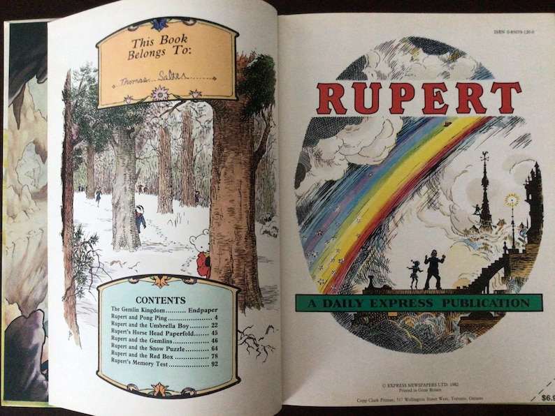 Vintage Rupert Book, the Daily Express Annual 1982, First Edition - Etsy